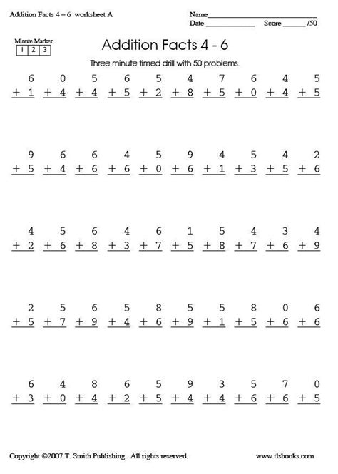 Math Addition Drills Math Addition Drills