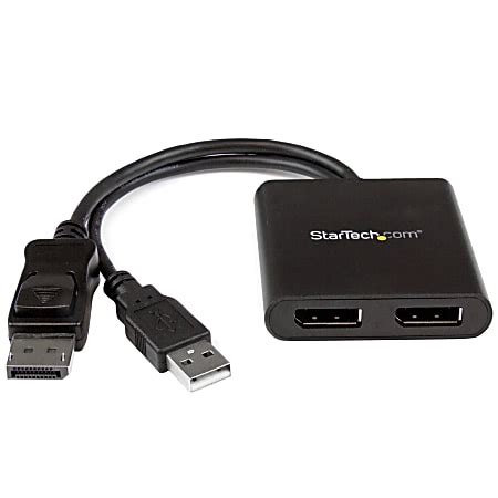 StarTech Com Port Multi Monitor Adapter DisplayPort MST Hub Dual K Hz Or P Video