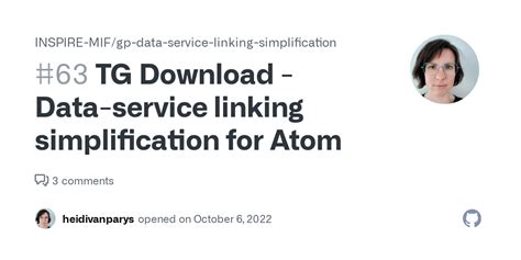 Tg Download Data Service Linking Simplification For Atom · Issue 63