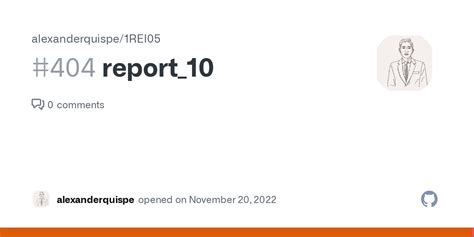 report 10 · issue 404 · alexanderquispe 1rei05 · github