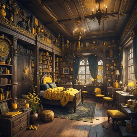 Hufflepuff Dorm Room Idea Hufflepuff Hogwarts Houses Hufflepuff Bedroom