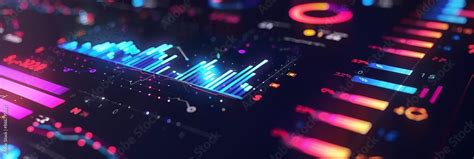 Vibrant Data Visualization Concept Featuring A Dynamic Arrangement Of Colorful Chartsgraphsand