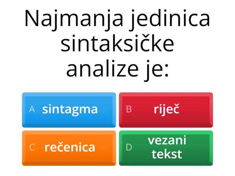 Sintakse - Kviz