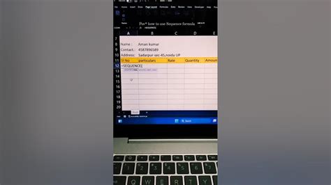 How To Use Sequence Formula Ms Excel Share This Video Spreadsheets Visualbasics Youtube