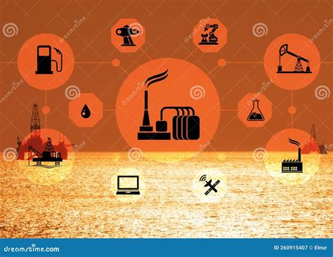 Concept Of Automation In Oil And Gas Industry Stock Image Image Of Energy Management 260915407