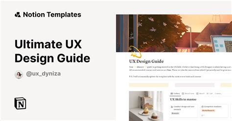 Ultimate Ux Design Guide Template By Dyniza Notion Marketplace