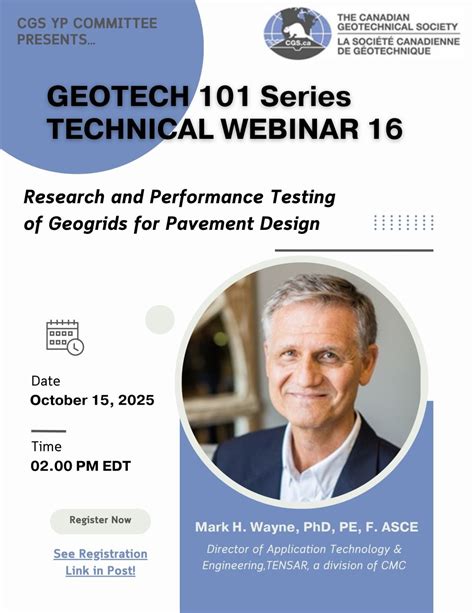 Presenting At Geotech 101 Series Tech Webinar 16 On Geogrids And Pavement Design Mark W