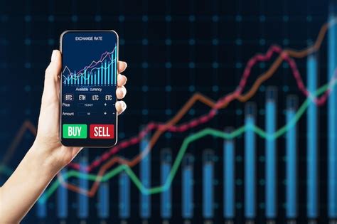 Premium Photo Close Up Of Businesswoman Hand Holding Cellphone With Glowing Forex Chart On