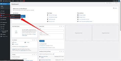 how to create a new page in wordpress