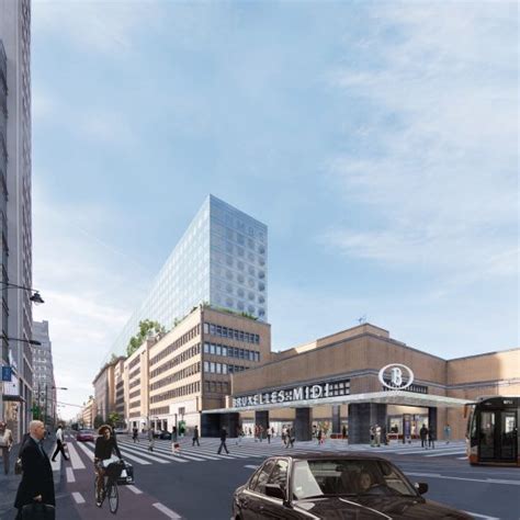 Oma Unveils Cliff Like Headquarters For Sncb In Brussels