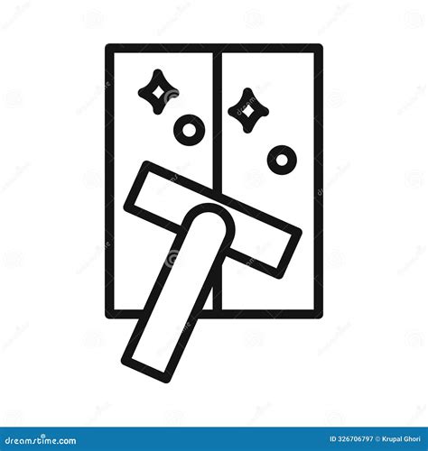 Windows Cleaning Icon Black And White Vector Sign Stock Vector Illustration Of Clear Room