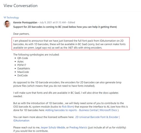 Dynamics Community Forum Thread Details