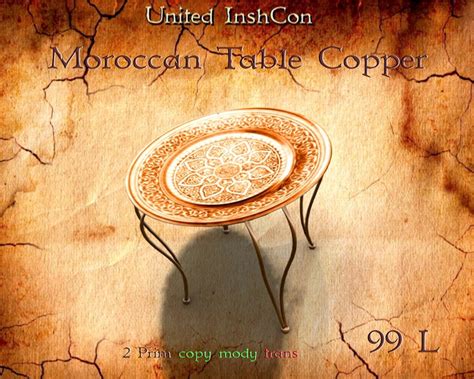 Second Life Marketplace Ui Moroccan Table Copper V