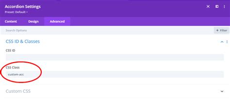 divi icon on accordion module