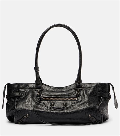 Le City East West Medium Shoulder Bag In Black Balenciaga Mytheresa