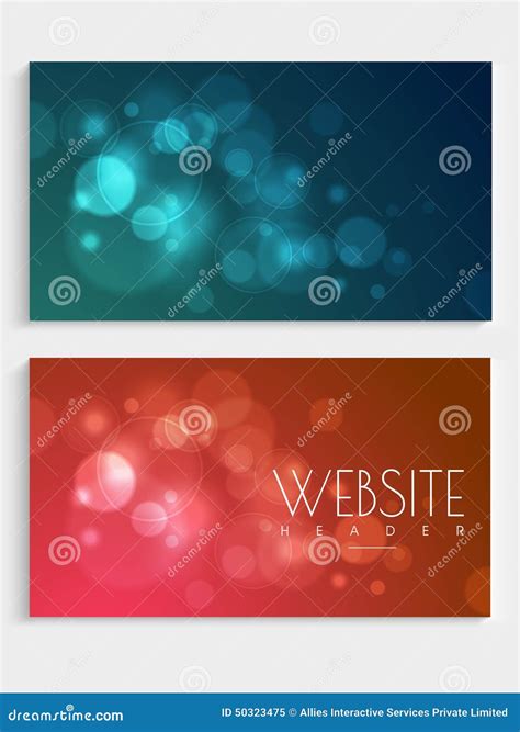 Shiny Website Header Or Banner Set Stock Illustration Illustration Of Official Background