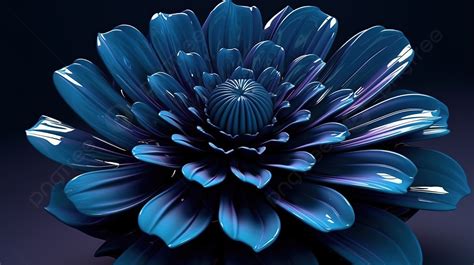 Blue Blossom In A 3d World Abstract Floral Rendering Background, 3d Rendering, Render, 3d ...