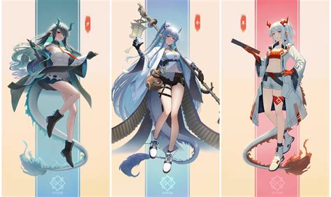 Nian Dusk And Ling Arknights Drawn By Sy Danbooru