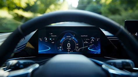 The Dashboard Of A Car With The Speedometer Showing The Speed Limit Premium Ai Generated Image