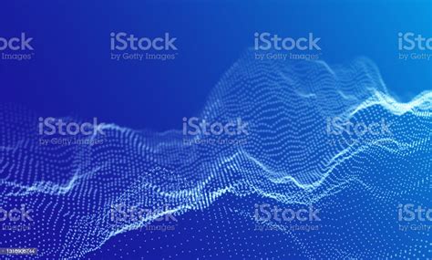 동적 파란색 도트 풍경 추상적 인 디지털 웨이브 배경 네트워크 데이터 구조 포인트 그리드 시각화 기술 벡터 그림 0명에 대한