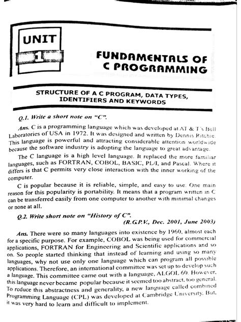 c unit 1 pdf