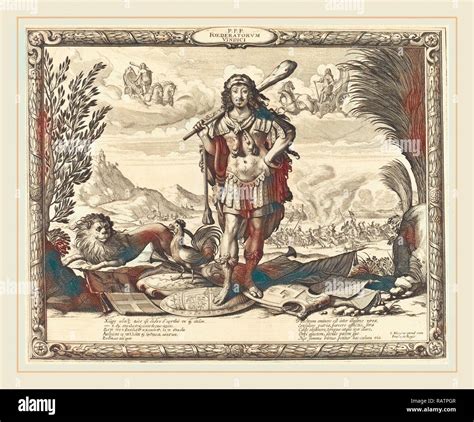 Abraham Bosse French 1602 1676 Louis Xiii As Hercules Engraving