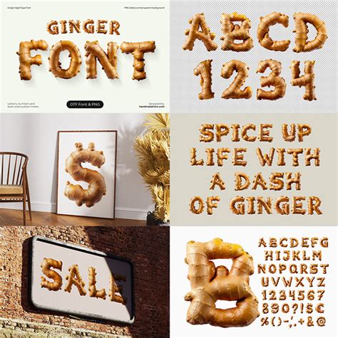 Ginger Font Healthy Alphabet