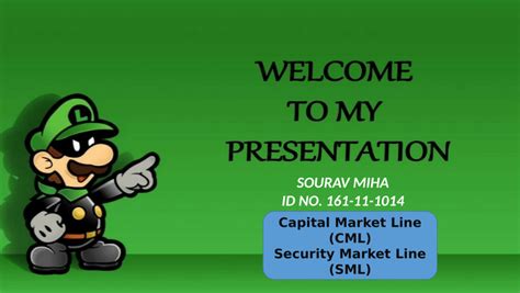 Pdf Capital Market Line Cml And Security Market Line Sml