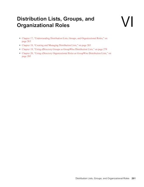 Pdf Distribution Lists Groups And Organizational Rolescreating And