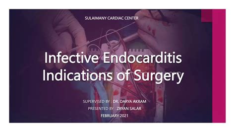 Infective Endocarditis Indications Of Surgery Pptx
