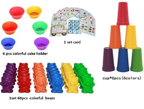 Counting Bears With Stacking Cups Montessori Rai Grandado