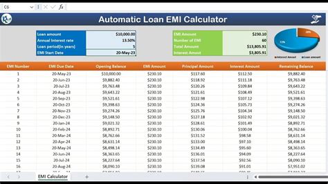 Video Thumbnail Excel Loan Emi Calculator Free Template For Easy Amortization Pk An Excel