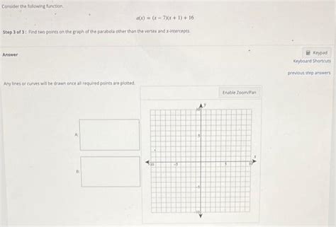 Solved Consider The Following Function A X X−7 X 1 16