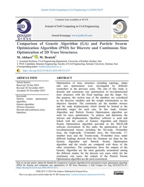 Comparison Of Genetic Algorithm Ga And Particle Swarm Optimization