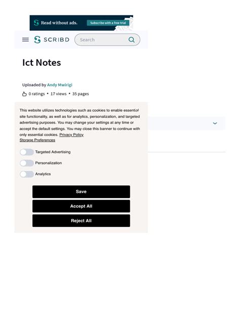 Ict Notes Pdf Graphical User Interfaces Computer Hardware Pdf