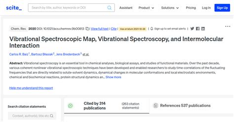 Vibrational Spectroscopic Map Vibrational Spectroscopy And Intermolecular Interaction Scite