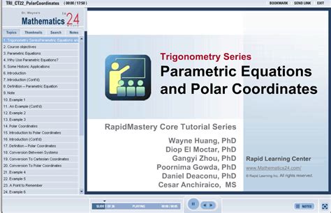 Trigonometry Parametric Equations And Polar Coordinates