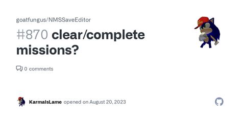 Clear Complete Missions Issue Goatfungus NMSSaveEditor GitHub