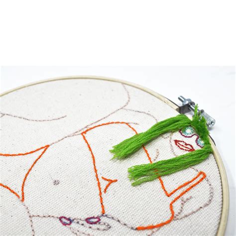 Erotic Embroidery Modern Embroidery Hoop Porno Soft Etsy