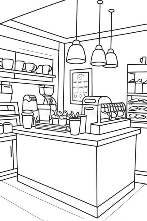 Detailed Coffee Shop Counter Stock Illustrations 229 Detailed Coffee