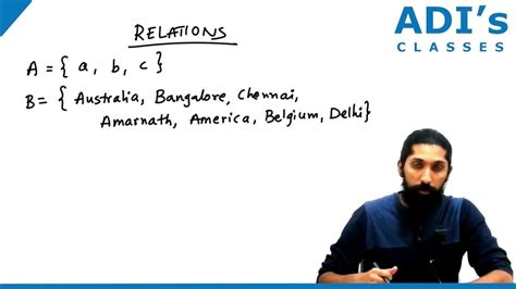 Relations Part 1 Relations And Functions Cbse And Puc Math Class 11 Adis Classes Youtube