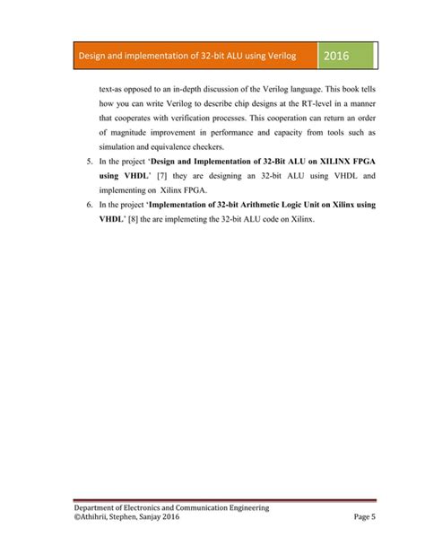 Design And Implementation Of 32 Bit Alu Using Verilog Pdf