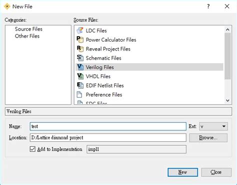 科技難 不難 lattice diamond 3 8 2 新增verilog程式檔案與編譯