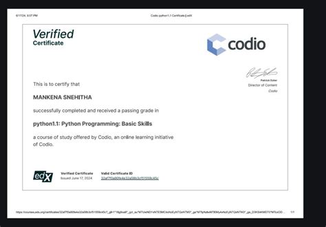 Snehitha Mankena On Linkedin Edx Python