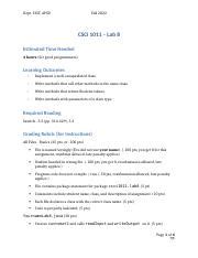 CSCI Lab Assignment Docx Dept CSIT APSU Fall CSCI Lab Estimated Time