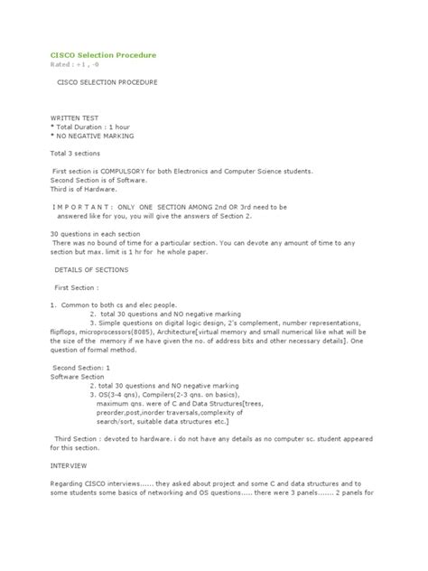 Pdf Cisco Selection Procedure Dokumen Tips