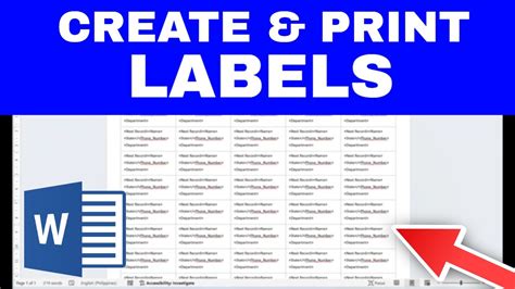 Creating Label Template In Word