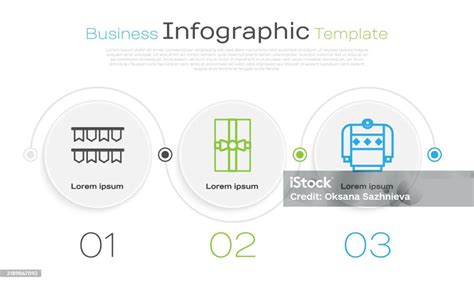 세트 라인 카니발 화환 깃발 선물 상자 및 크리스마스 스웨터 비즈니스 인포 그래픽 템플릿 벡터 갈란드 장식품에 대한 스톡 벡터