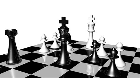 Rotating Chessboard With Various Chess Pieces On It Shallow Depth Of Field Includes Alpha