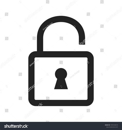 Icon Unlock Outline Style Stock Vector Royalty Free 1997234519 Shutterstock